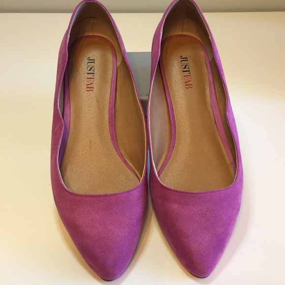 JustFab | Shoes | Justfab Magenta Pointed Toe Flats | Poshmark